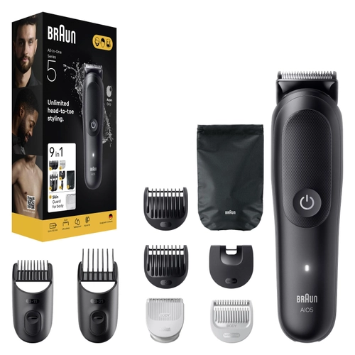 BRAUN Regolabarba RIFINITORE ALL-IN-ONE SERIES 5 9IN1, LAMA ULTRA ...